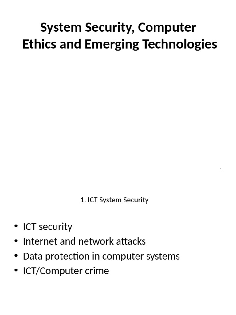 ICT System Security and Threats Overview | PDF | Computer Virus ...