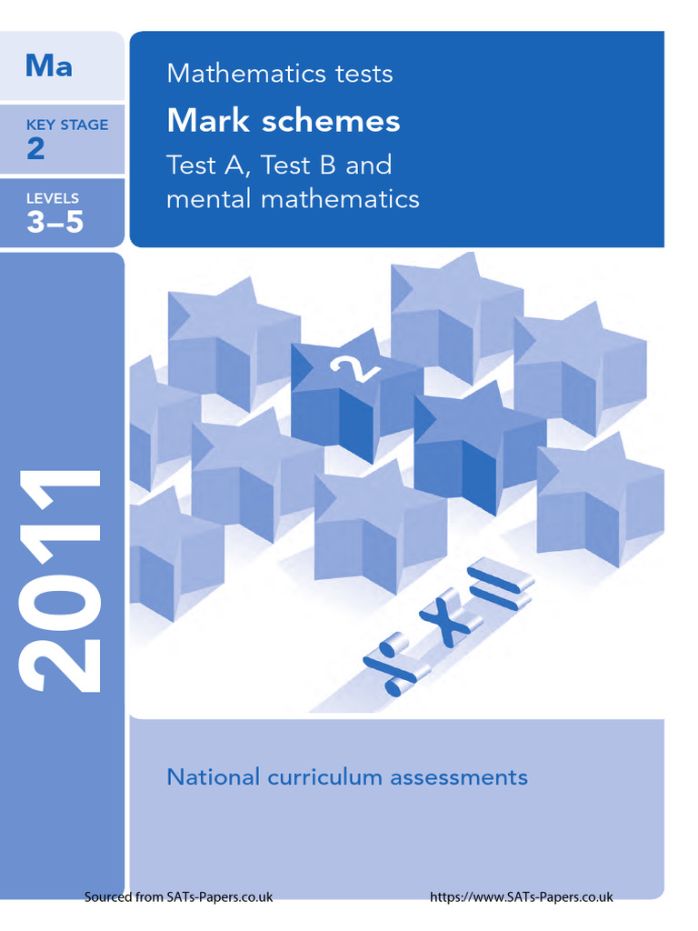 2011 KS2 Mathematics Test Mark Schemes | PDF | Numbers | Mathematics