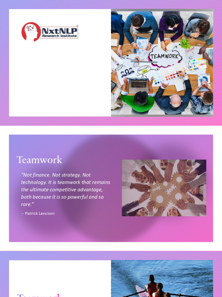 Lencioni Model for Effective Teamwork | PDF | Social Psychology | Cognition