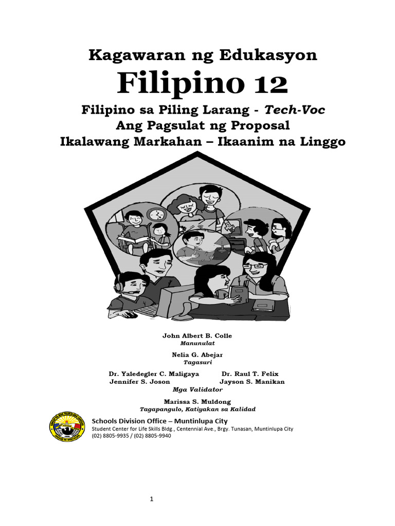 Filipino 12 Tech Voc Modyul 6 Ang Pagsulat NG Proposal | PDF