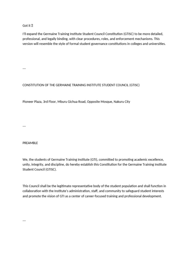 Student Council Constitution Sample | PDF | Presidents Of The United ...