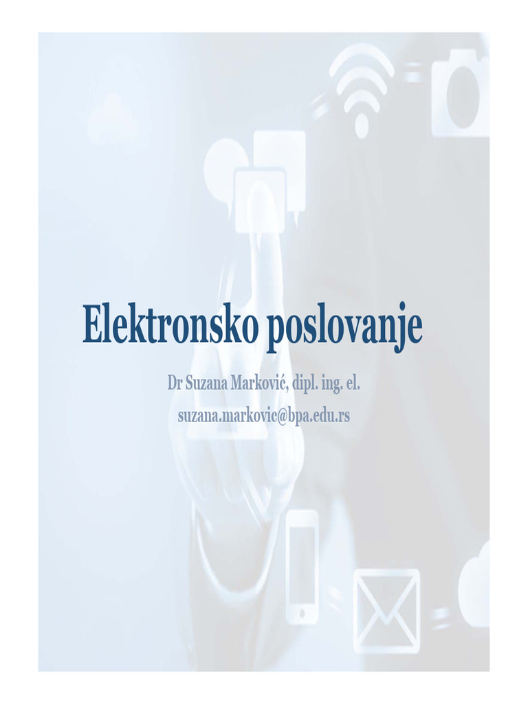 11 Elektronsko Poslovanje | PDF