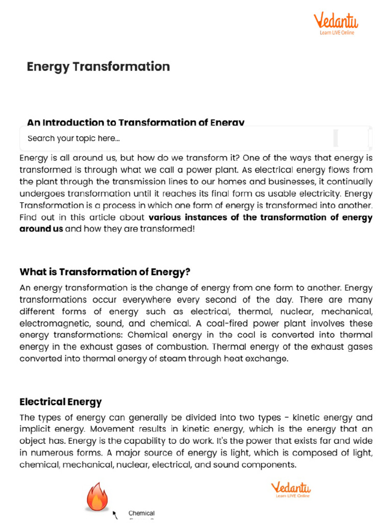 Energy Transformation | PDF