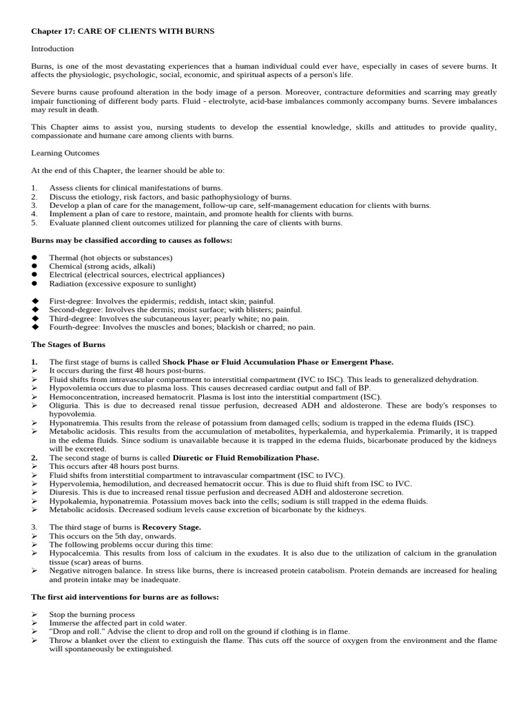 Comprehensive Burn Care for Nurses | PDF | Burn | Wound