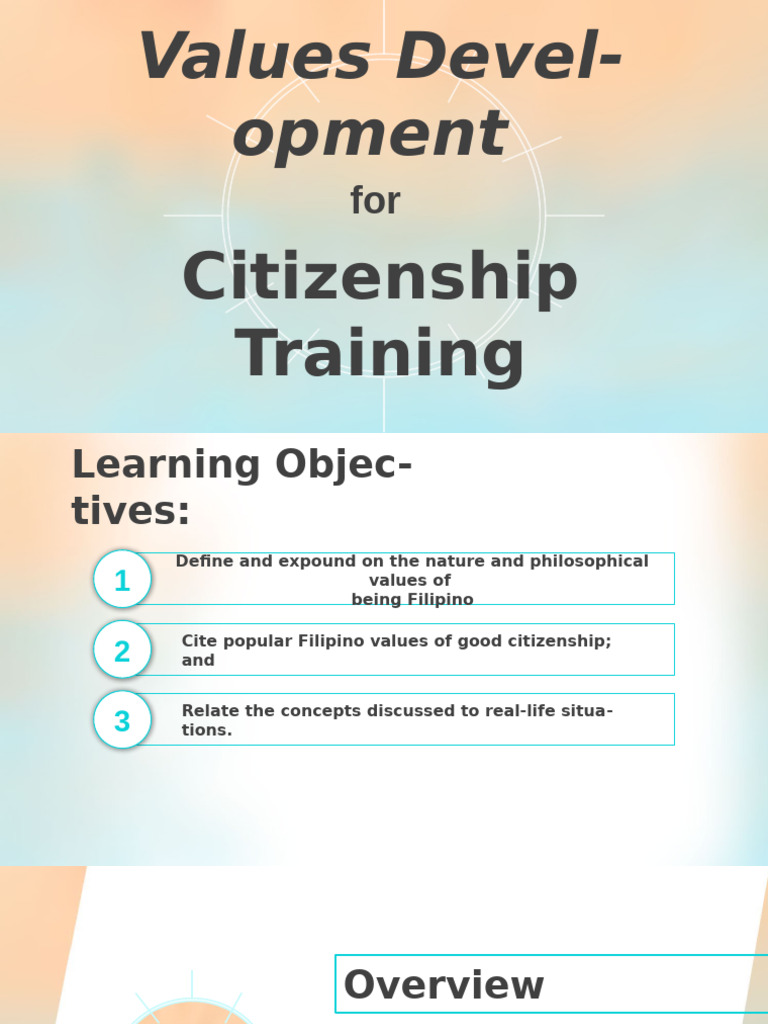 Filipino Values for Good Citizenship Training | PDF | Justice | Crime ...