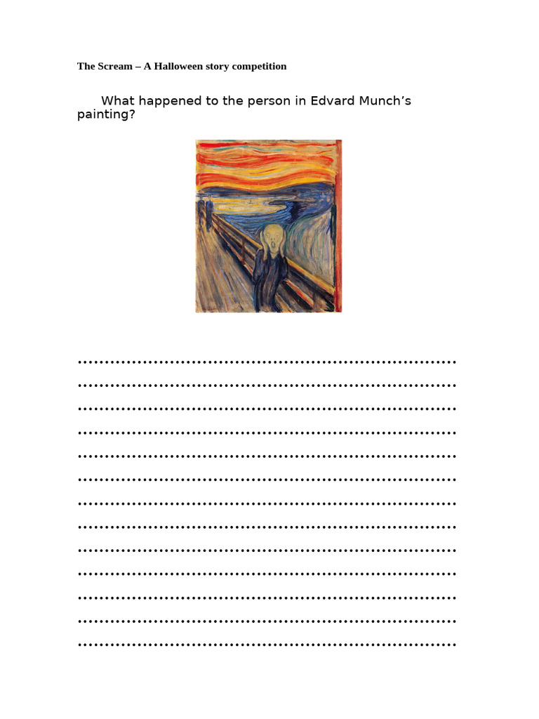 The Scream - Halloween Competition | PDF