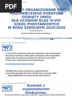 Regulamin Konkursu Higieja W Województwie Mazowieckim - 2025 - 26 | PDF