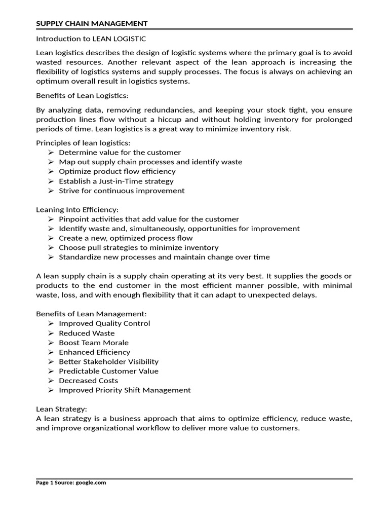 SCM ReadingMaterial3 | PDF