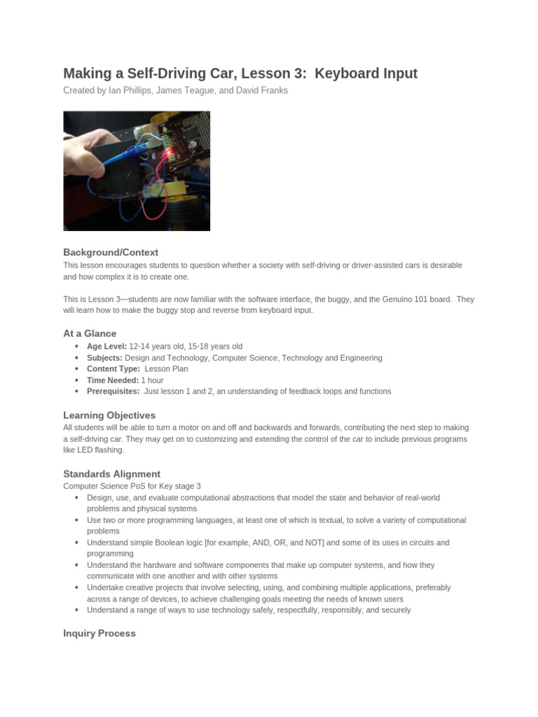 Make A Self-Driving Car - Part 3 | PDF | Arduino | System