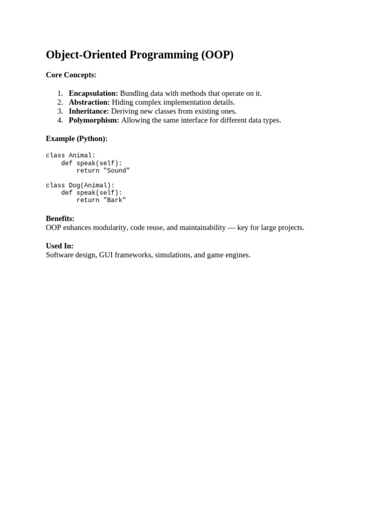 Object Oriented Programming | PDF
