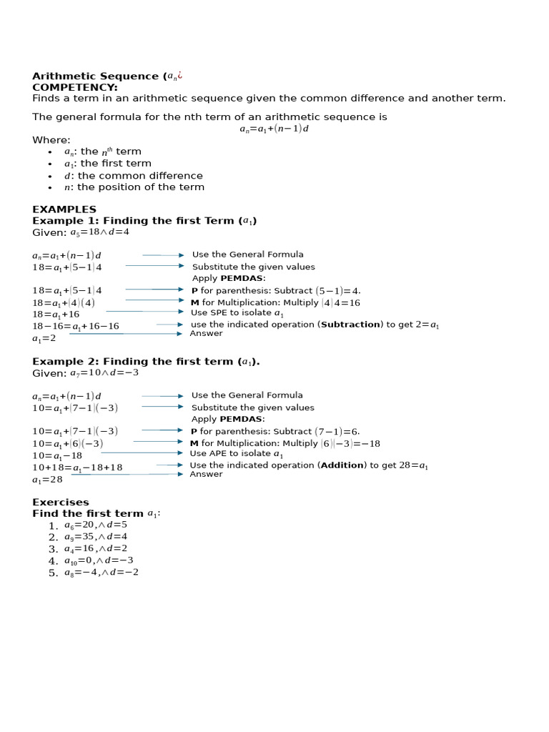 Arithmetic Sequence 2 | PDF