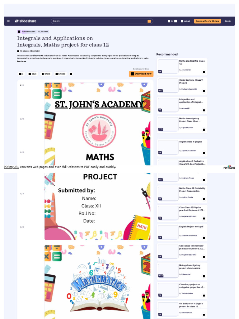 WWW - Slideshare - Net - Slideshow - Integrals and Applications On ...
