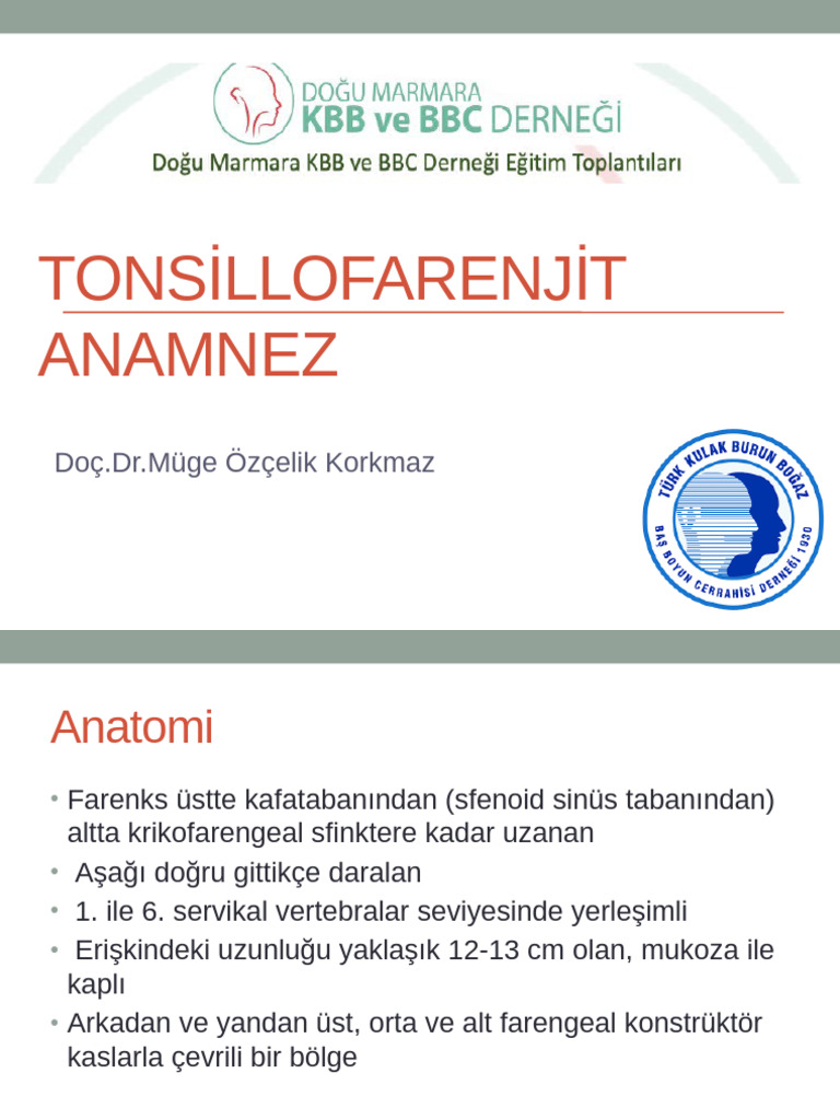 Tonsillofarenjit Anamnez 2 | PDF