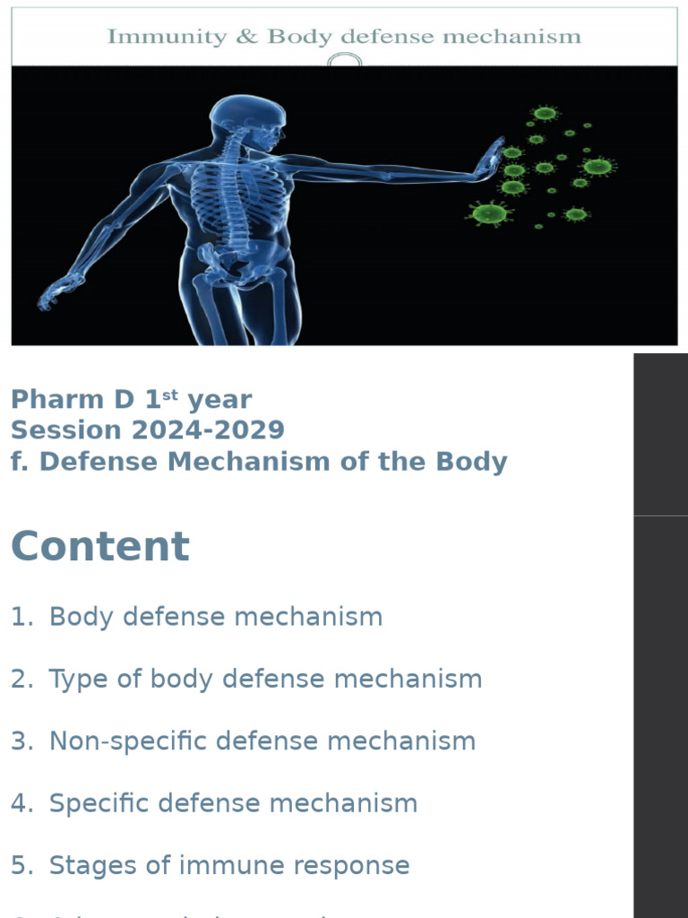 Body Defense Mechanism | PDF
