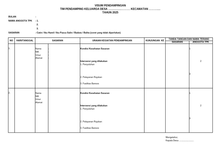 Visum TPK Baru | PDF