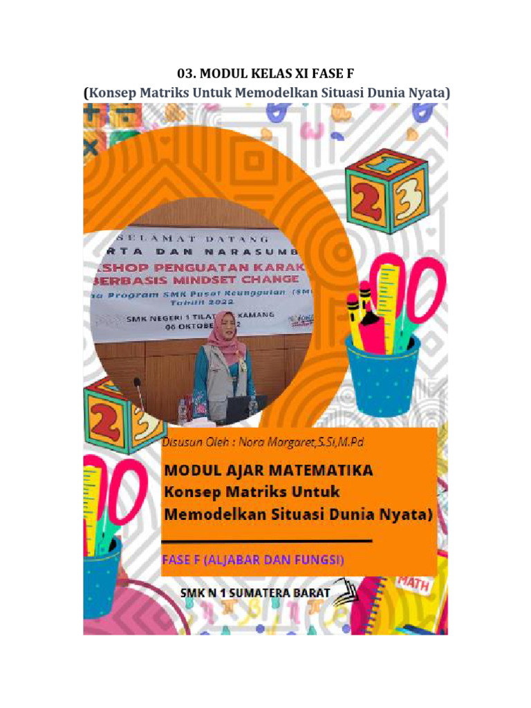 03 Modul MTK Fase F Kelas Xi Matriks | PDF