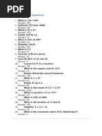 Math Aptitude Test Questions & Answers | PDF | Area | Mathematics
