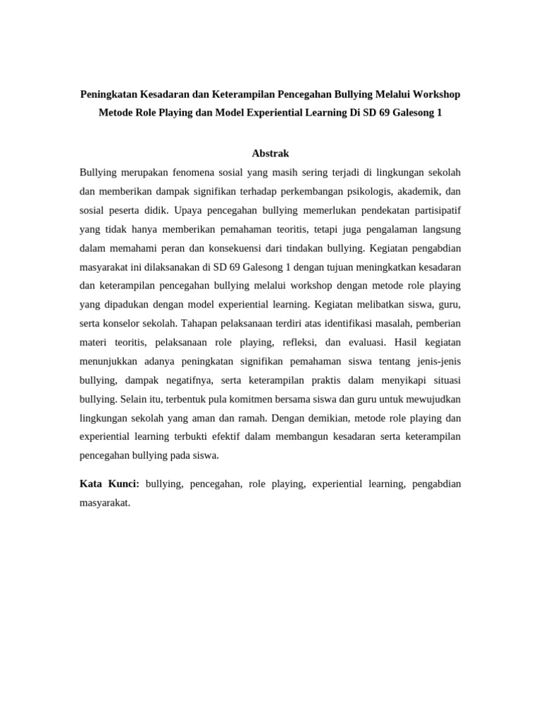 Jurnal Pengabdian Bullying | PDF