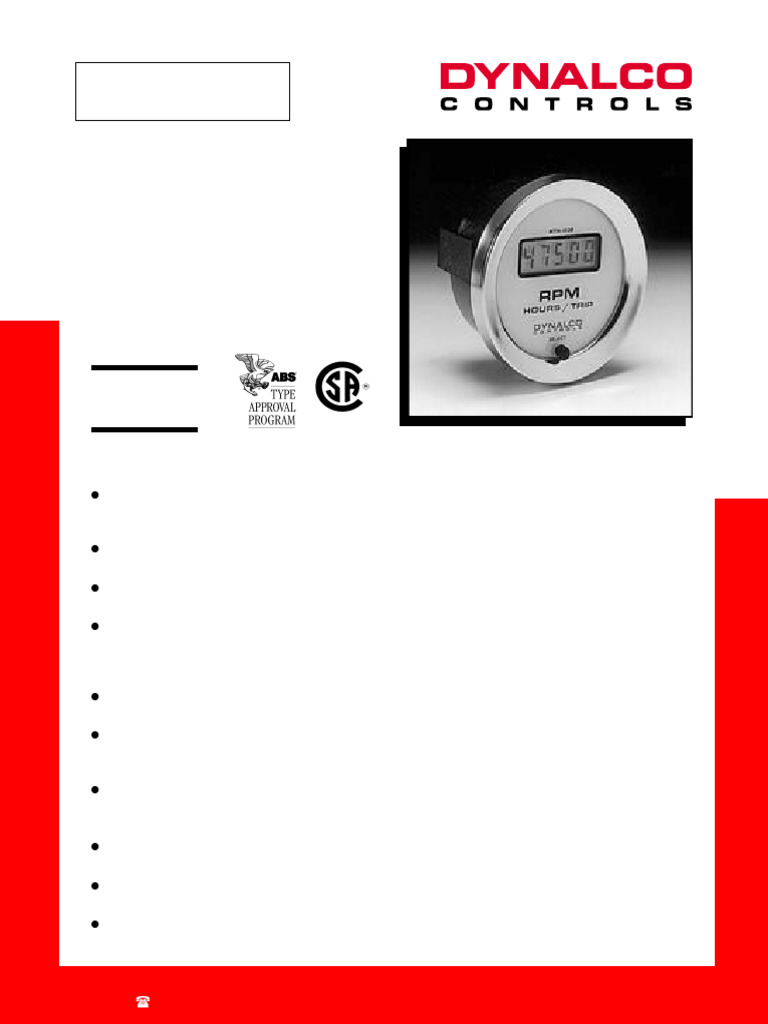 Dynalco MTH-103D Product Data Sheet - 3979077 - 01 | PDF | Electrical ...