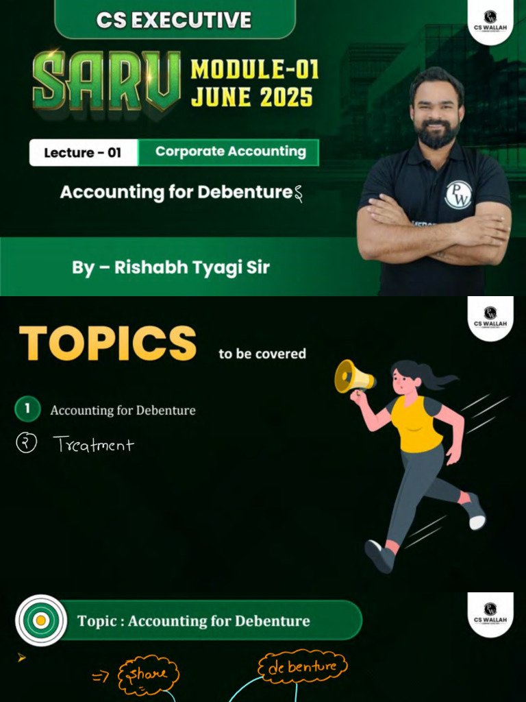 Accounting For Debentures 01 - Class Notes | PDF