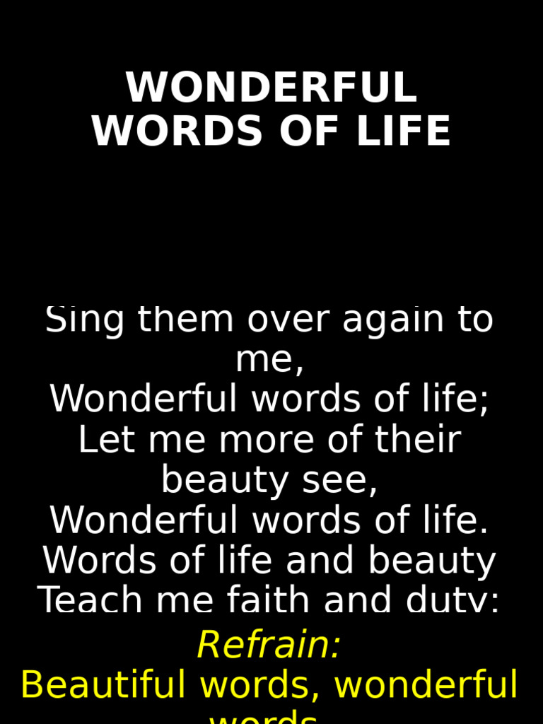 Wonderful Words of Life | PDF