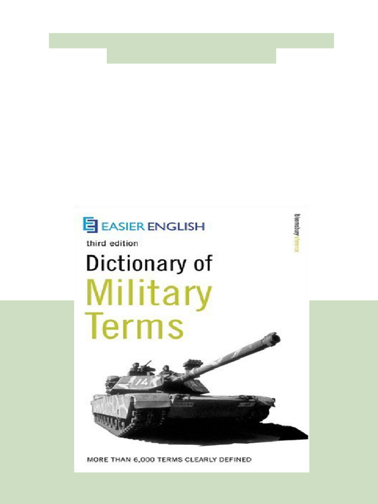 Dictionary of Military Terms 3rd Edition Richard Bowyer full digital ...