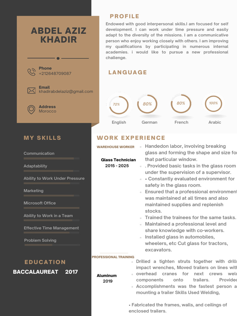Brown Minimalist Professional Resume CV Template ( - 250922 - 214316 ...