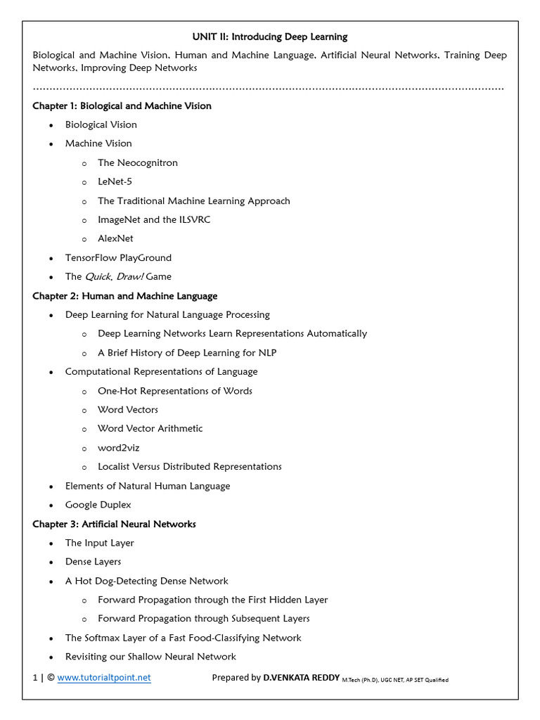 Jntuk r20 Unit II Deep Learning Techniues Www Jntumaterials Co In | PDF ...