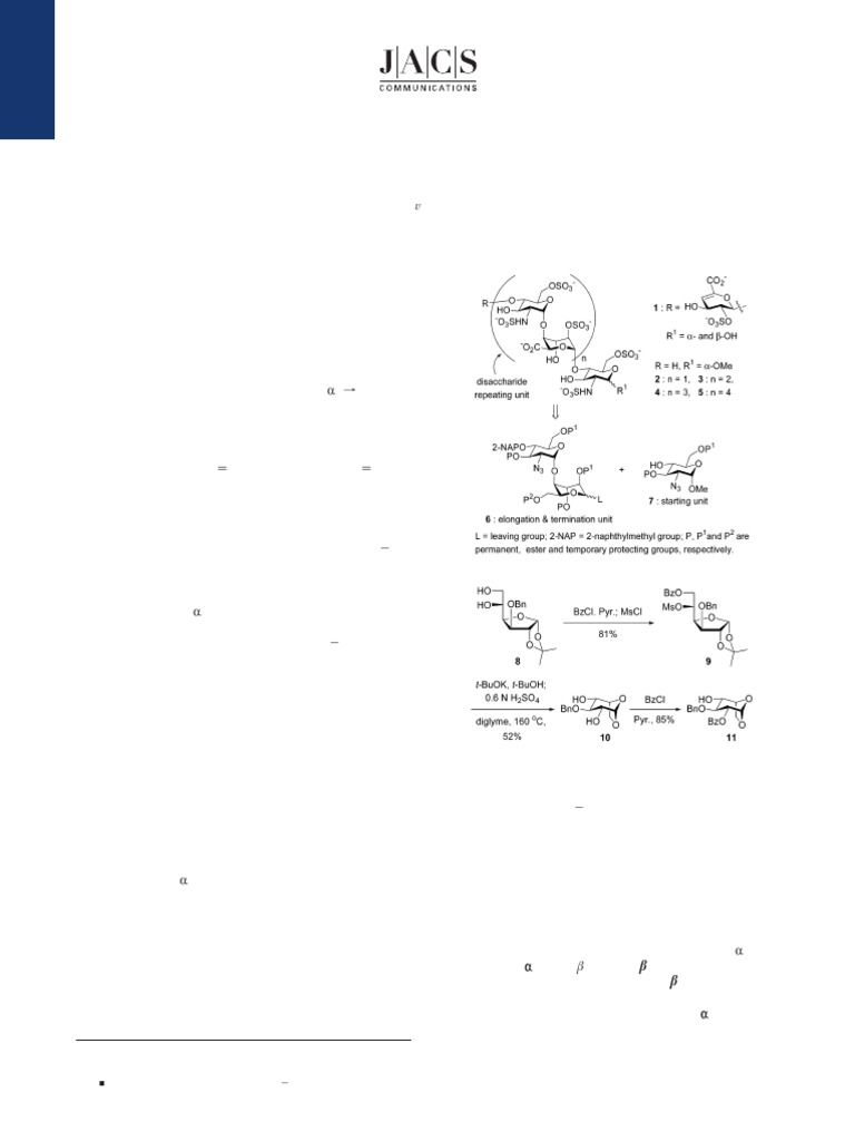 Synthesis of Heparin Oligosaccharides | PDF | Chemistry | Organic Chemistry