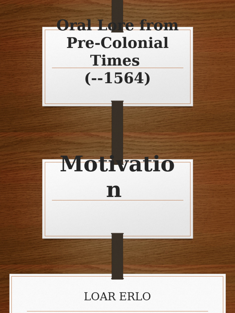 Oral Lore From Pre Colonial Times | PDF | Oral Tradition | Folklore