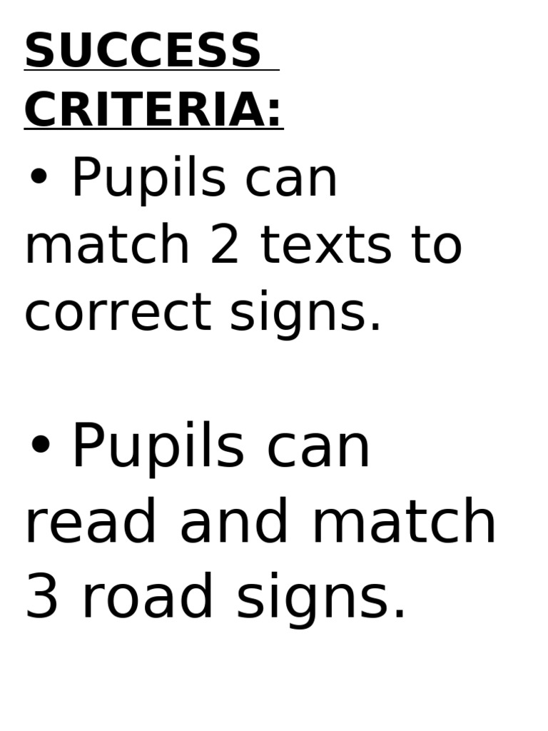 Success Criteria | PDF