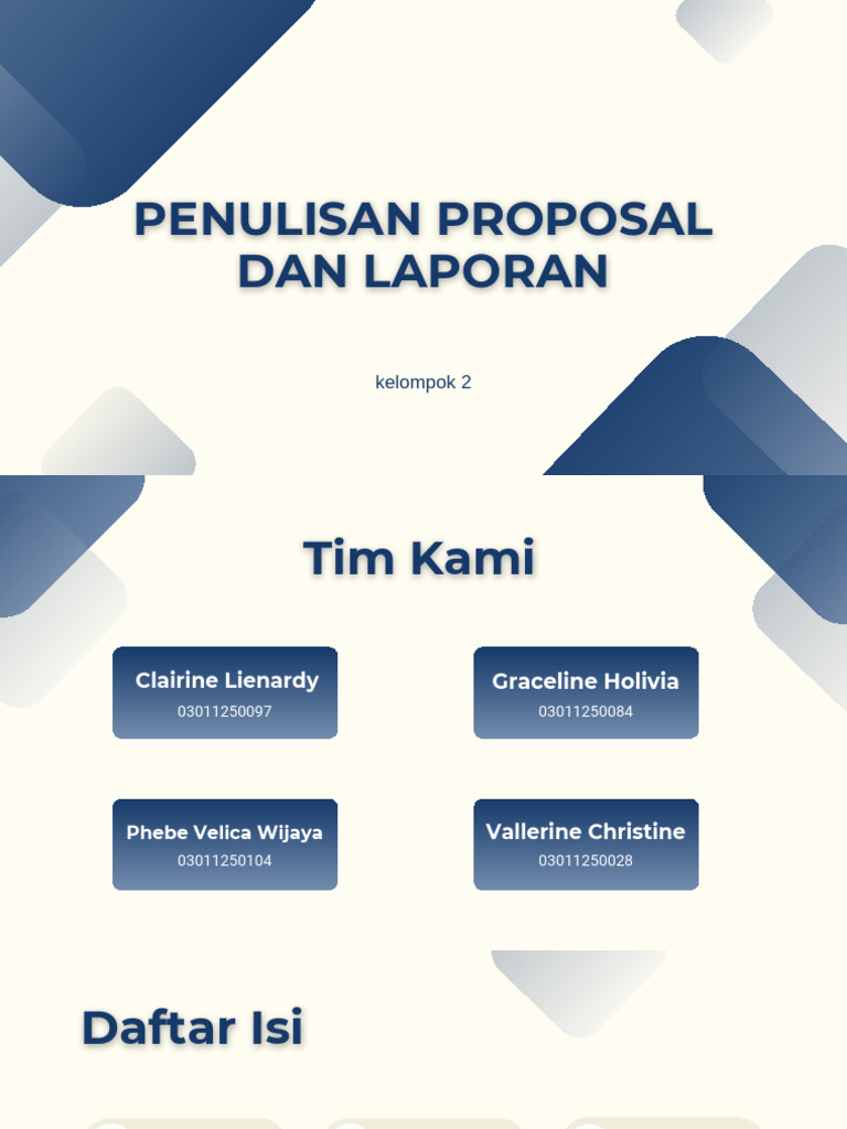Penulisan Proposal Dan Laporan (Kelompok 2) PDF | PDF