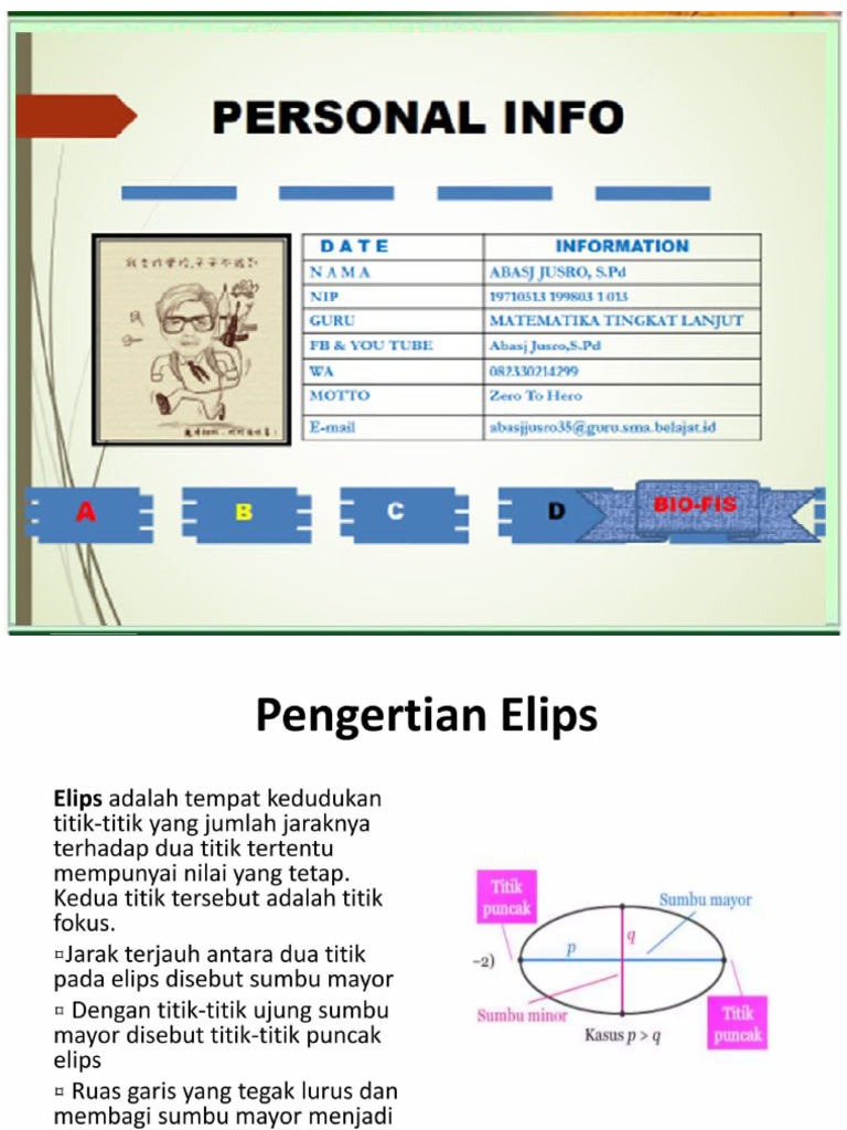 Persamaan Ellips | PDF