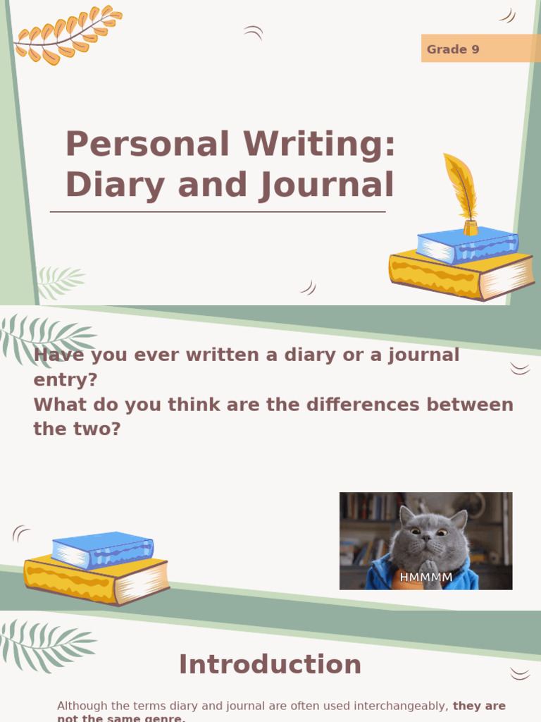 Diary and Journal Entry | PDF | Diary