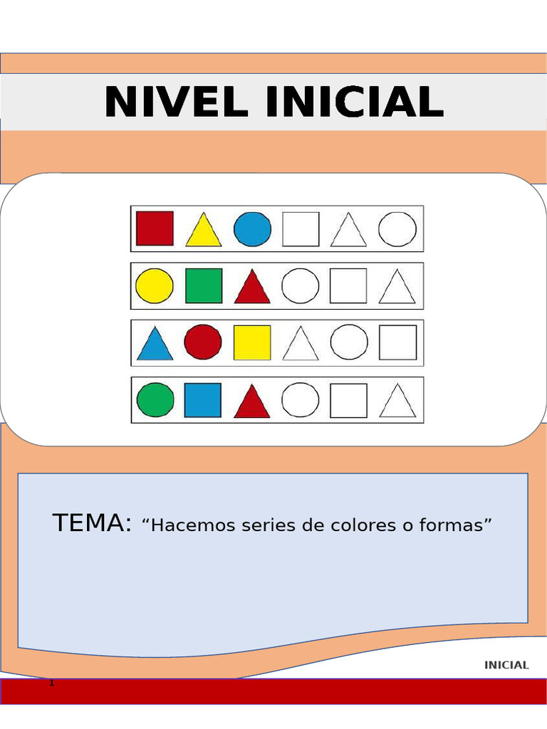 Series de Colores y Formas en Matemáticas | PDF | Aprendizaje