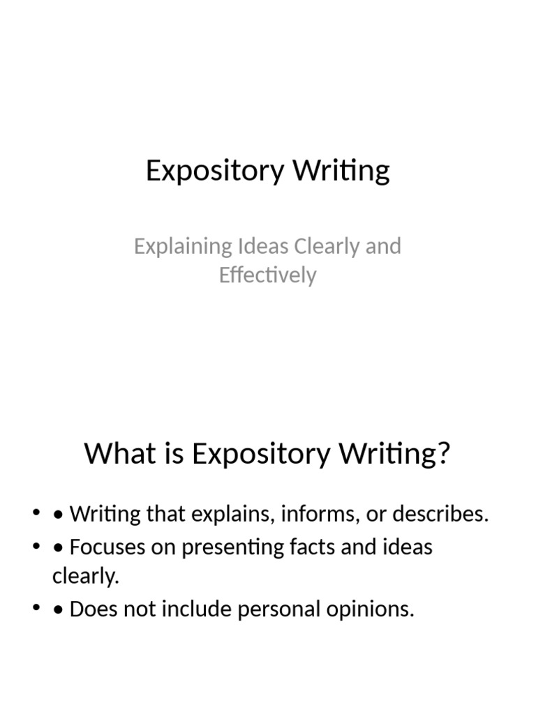 Understanding Expository Writing Basics | PDF