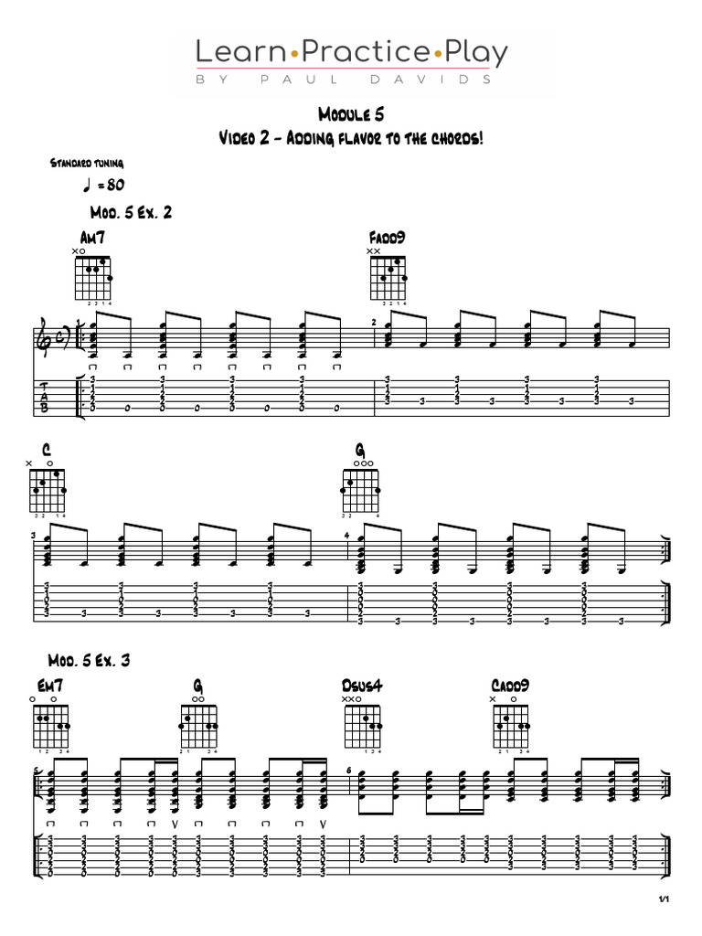 Module 5 Lesson 2 Adding Flavor To Chords | PDF | Elements Of Music | Music Theory