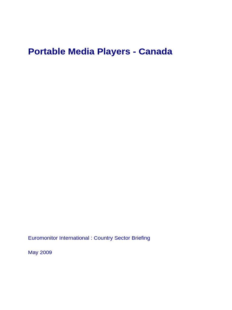 Portable Media Players Canada41299d3b 7283 4138 b4b9 127c72f72c5b | PDF ...