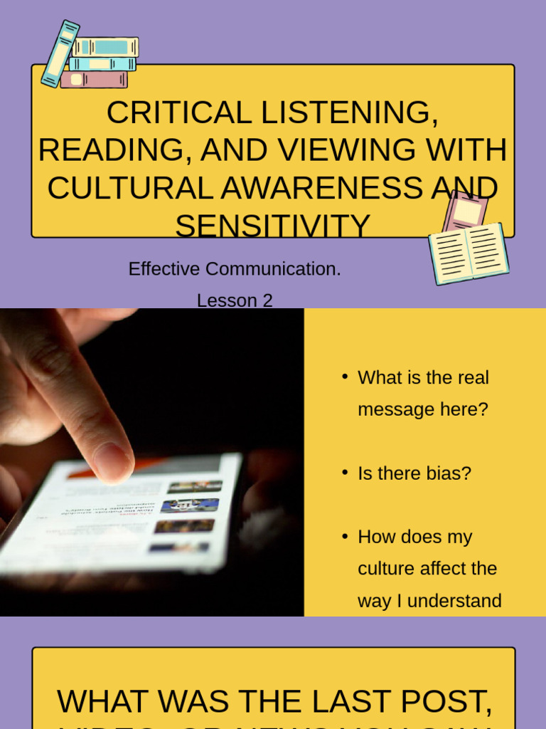 Critical Media Analysis with Cultural Sensitivity | PDF | Communication ...