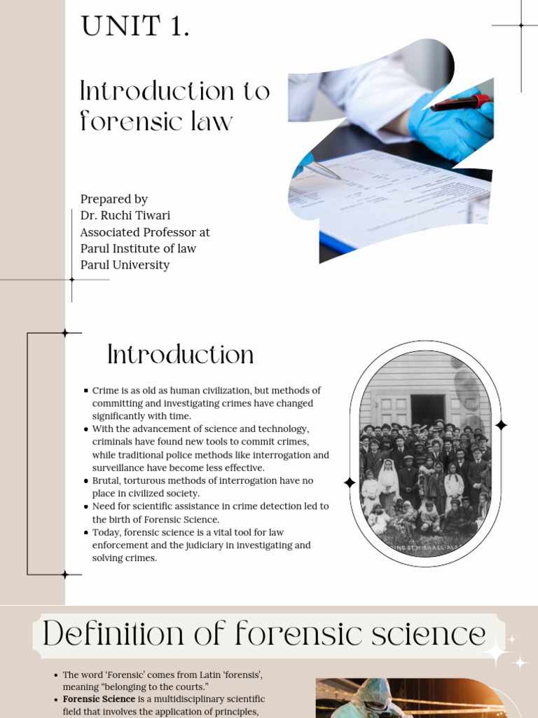 Unit-1 Introduction To Forensic Law - PDF - Compressed | PDF | Forensic ...