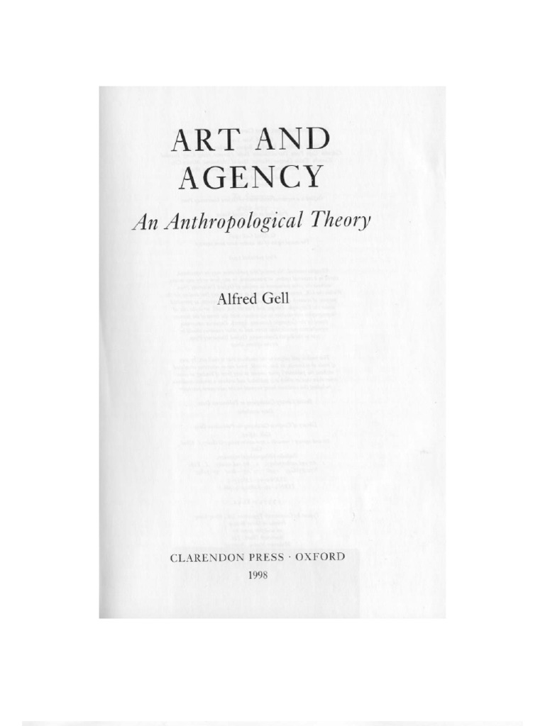Alfred Gell Art and Agency Chapter 1 | PDF