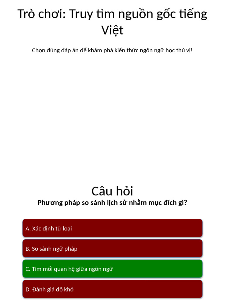 Tro Choi Truy Tim Nguon Goc Tieng Viet | PDF