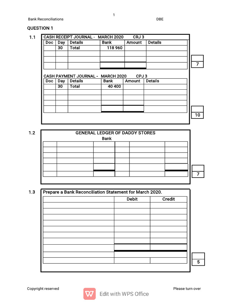 Bank Reconciliation Statements Guide | PDF | Debits And Credits | Cash