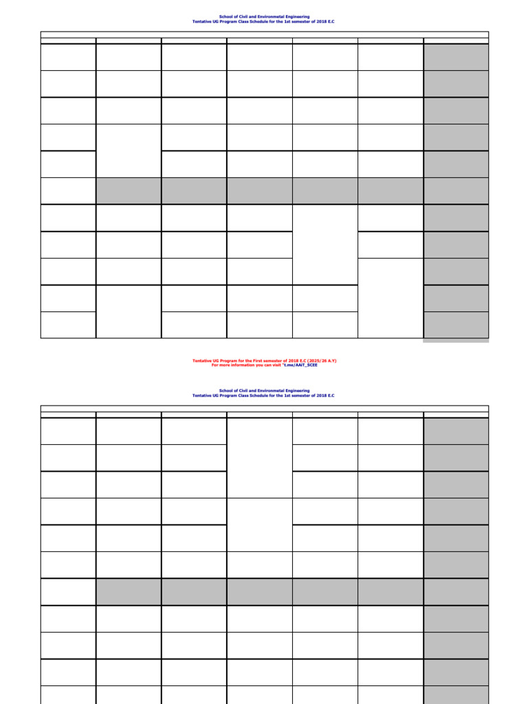 Tentative UG Program Class Schedue For The First S - 250917 - 113937 ...