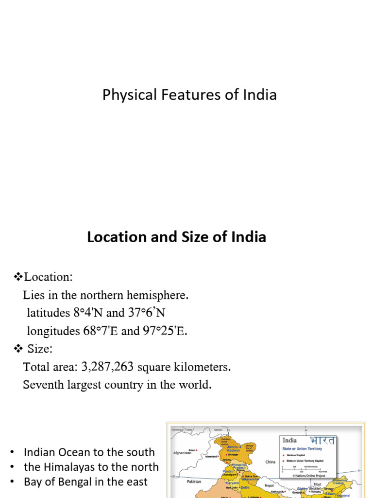 Physical Features of India Explained | PDF | Himalayas | Earth Sciences