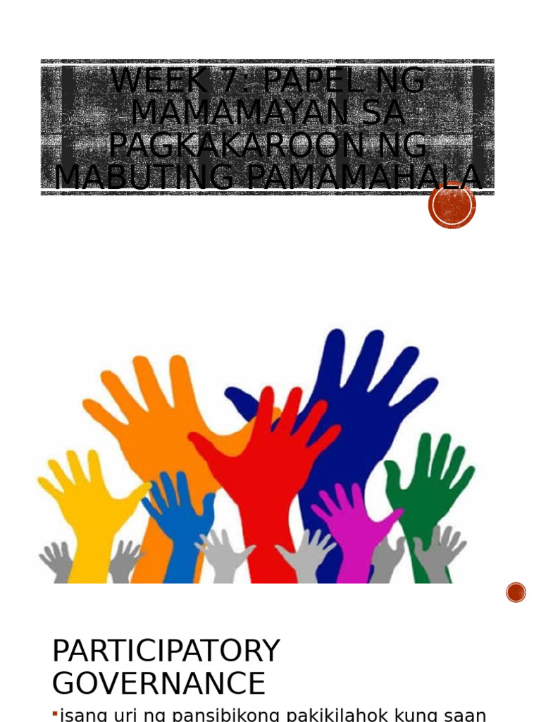 Ap10 q3 w7 Papel NG Mamamayan Sa Pagkakaroon NG Maayos Na Pamahalaan | PDF