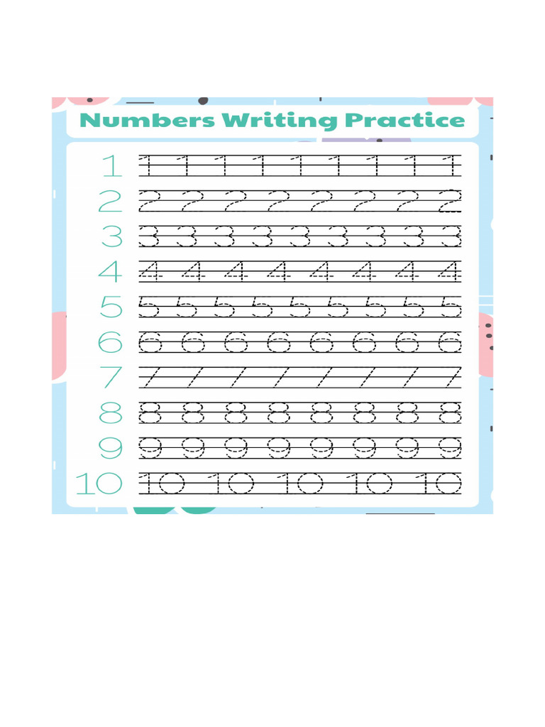 Practice Writing Numbers 1 10 Worksheet 21305.Jpg | PDF