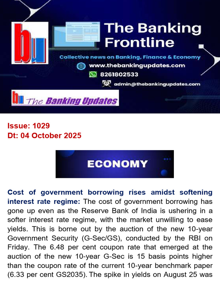 The Banking Frontline | PDF | Banks | Reserve Bank Of India