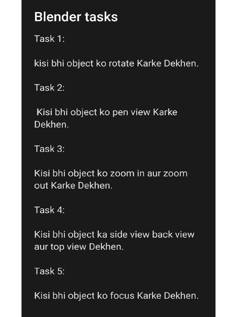 Blender Tasks | PDF