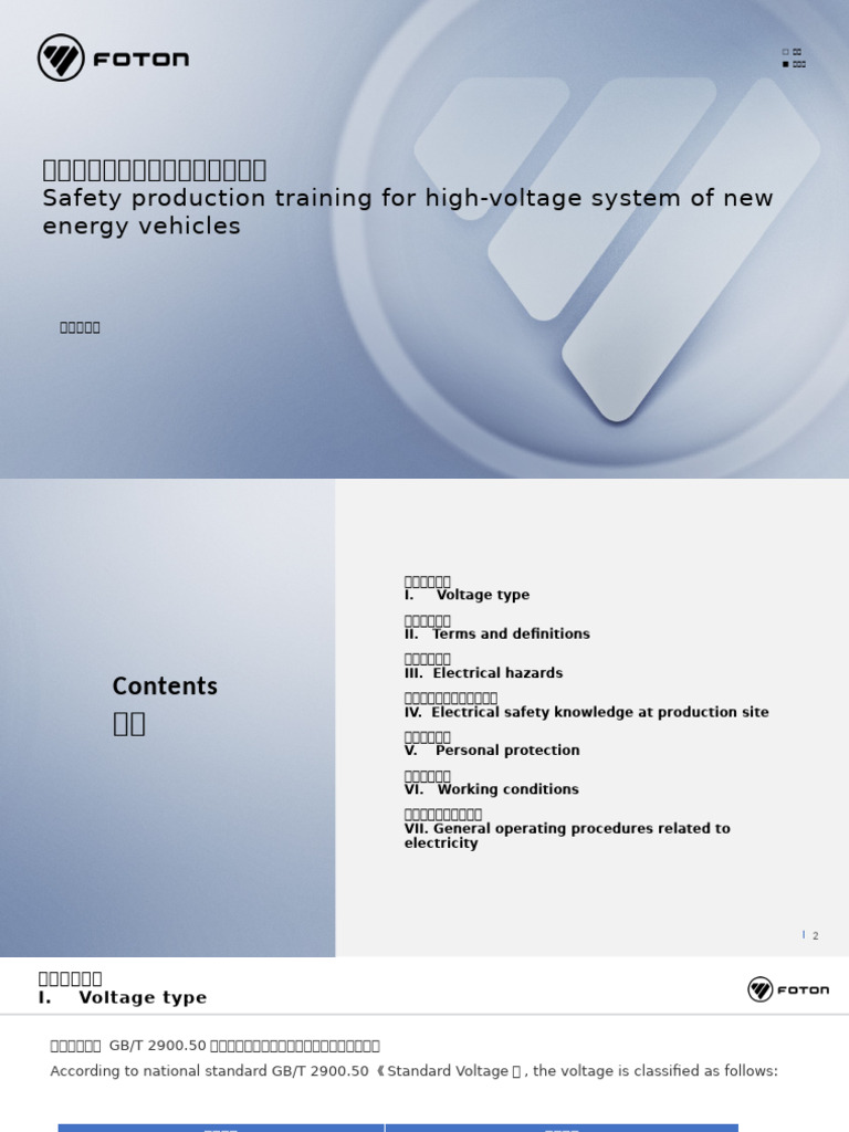 0 Safety Production Training of High Voltage System For New Energy ...